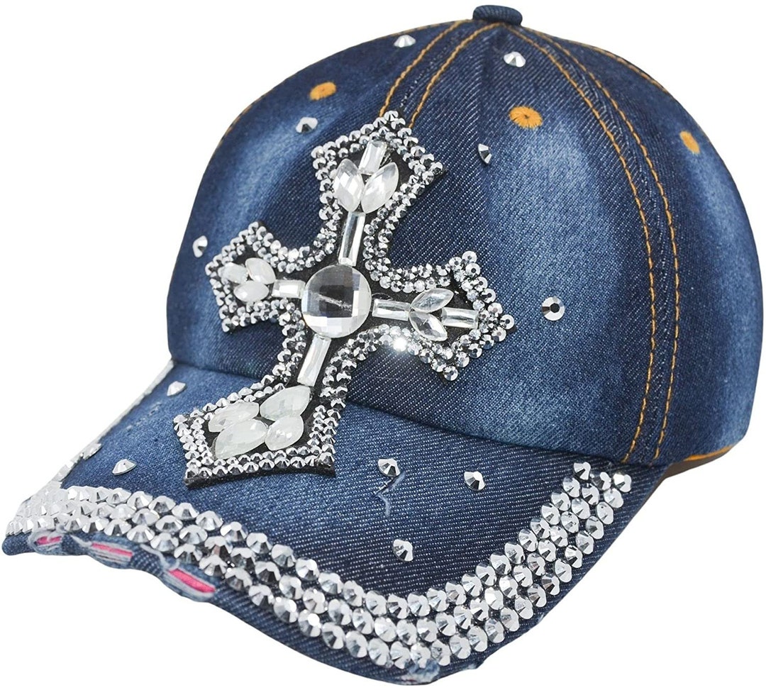 Cross Hat for Women Rhinestone Hat, Bedazzled Baseball Caps, Bling ...