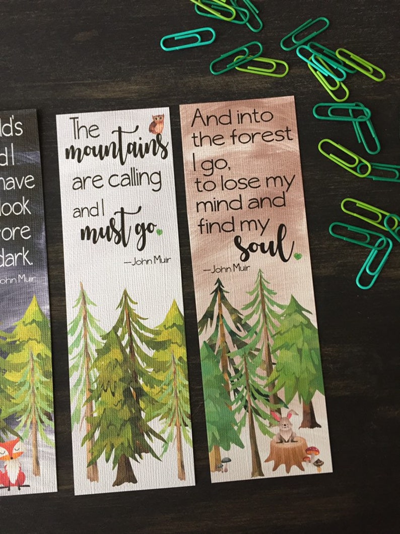 Wilderness Bookmarks Mountain Bookmarks - Etsy Singapore