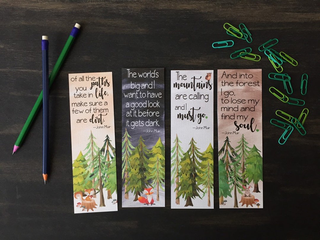 Wilderness Bookmarks Mountain Bookmarks - Etsy Singapore