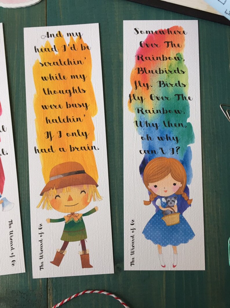 Wizard Land Of Oz Bookmarks | Etsy