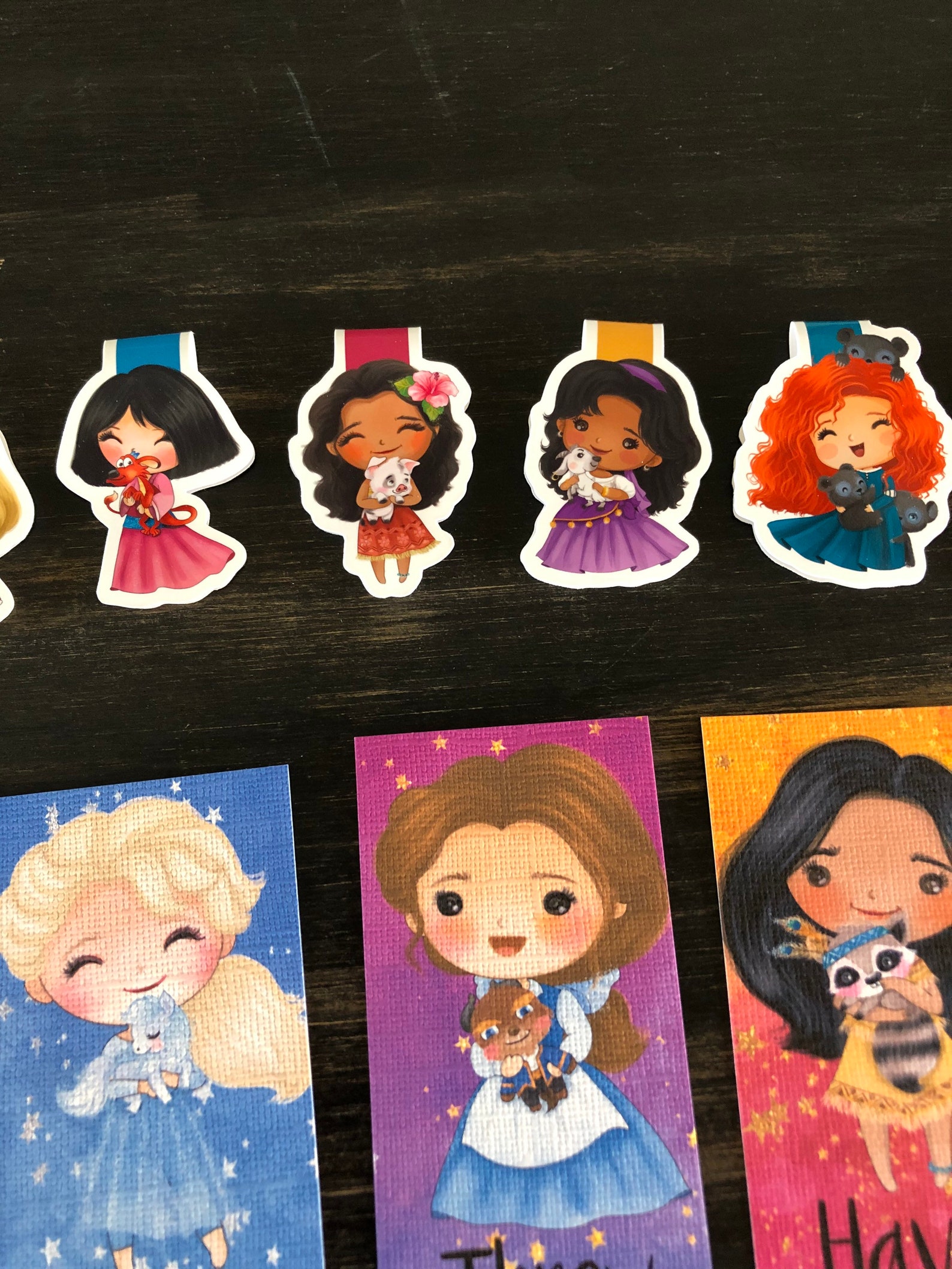 Princess and Sidekick Bookmarks | Etsy