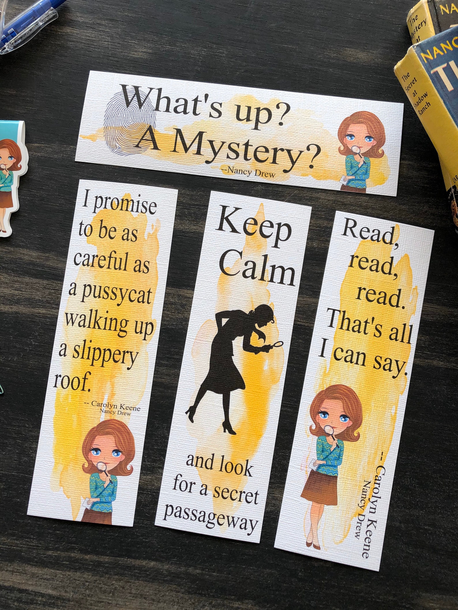 Bookmarks Nancy Drew Magnetic Bookmarks - Etsy