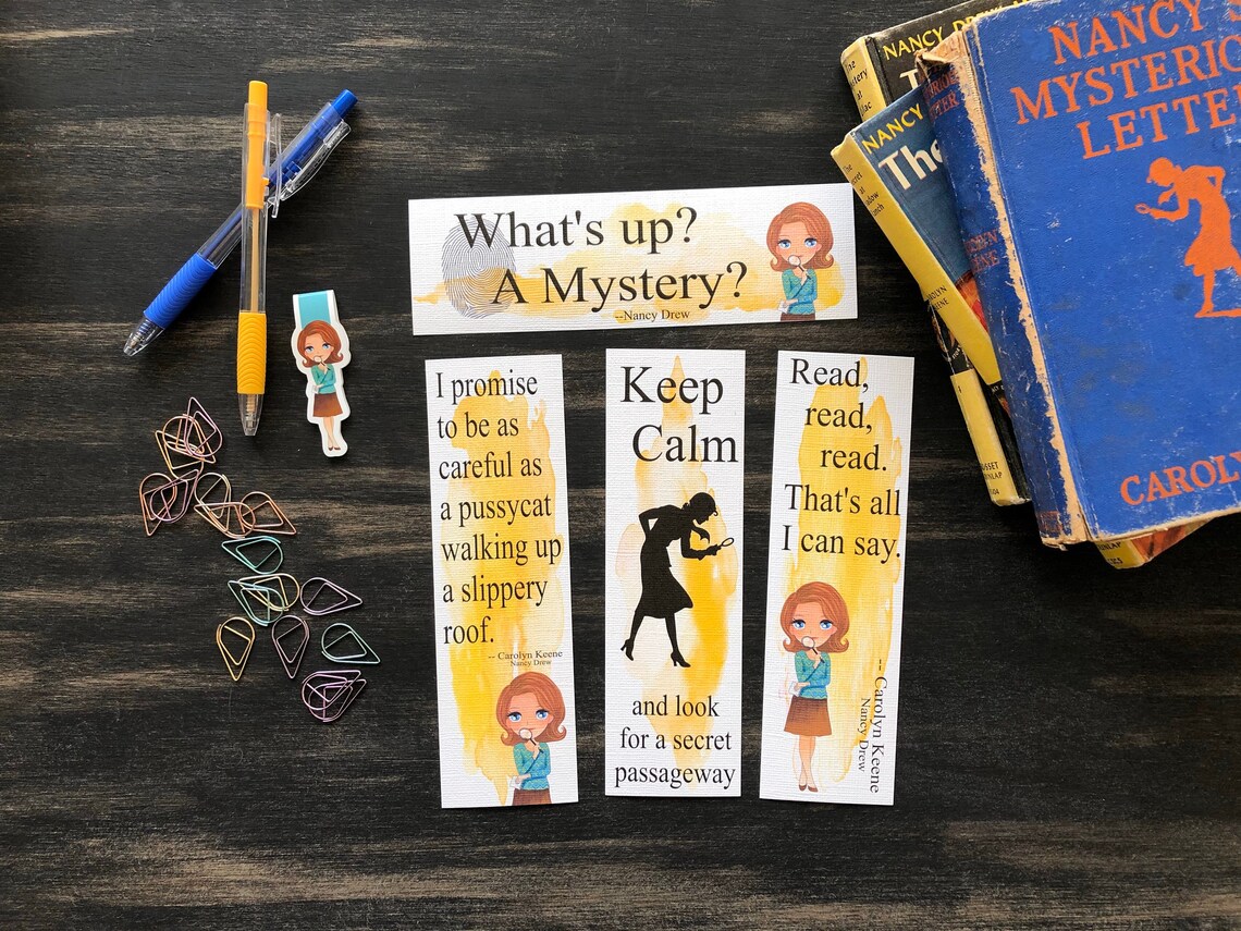 Bookmarks Nancy Drew Magnetic Bookmarks - Etsy