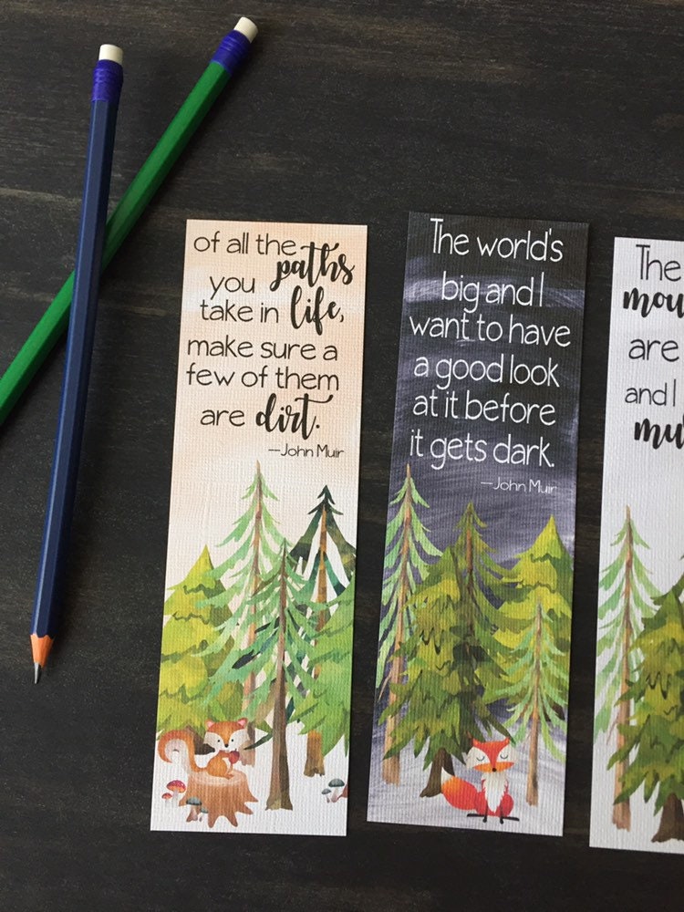 Wilderness Bookmarks Mountain Bookmarks - Etsy Singapore