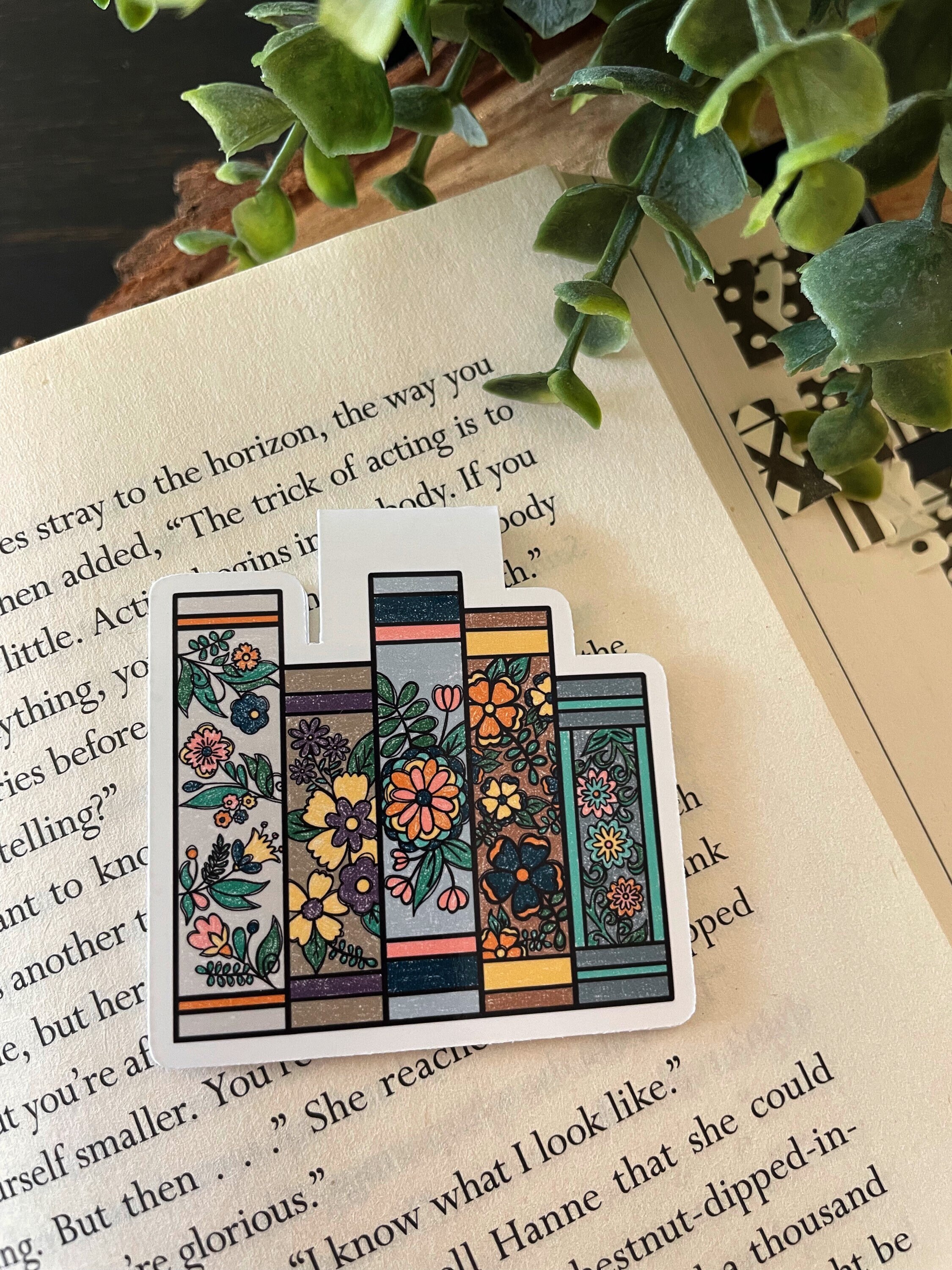 Book Stack - Book Spine Mag Mark - Magnetic Bookmarks - Etsy
