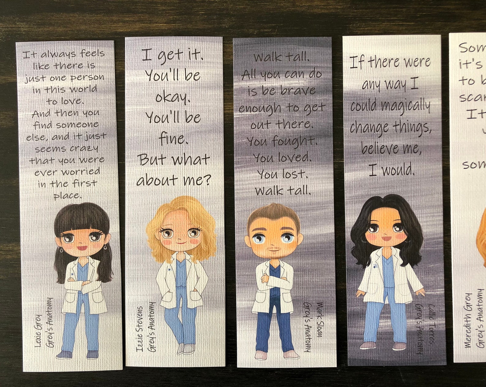 Greys Doctor Bookmarks Anatomy Bookmarks | Etsy