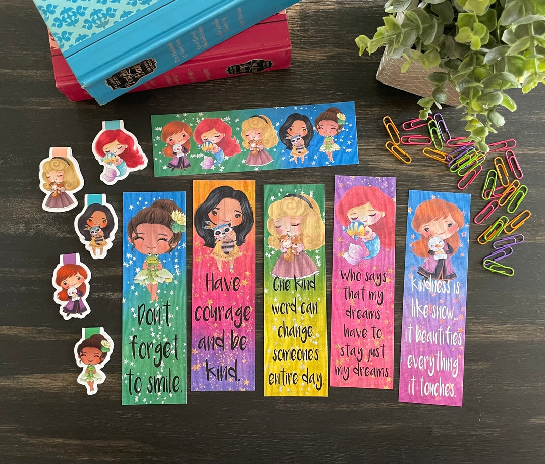 Princess and Sidekick Bookmarks - Etsy