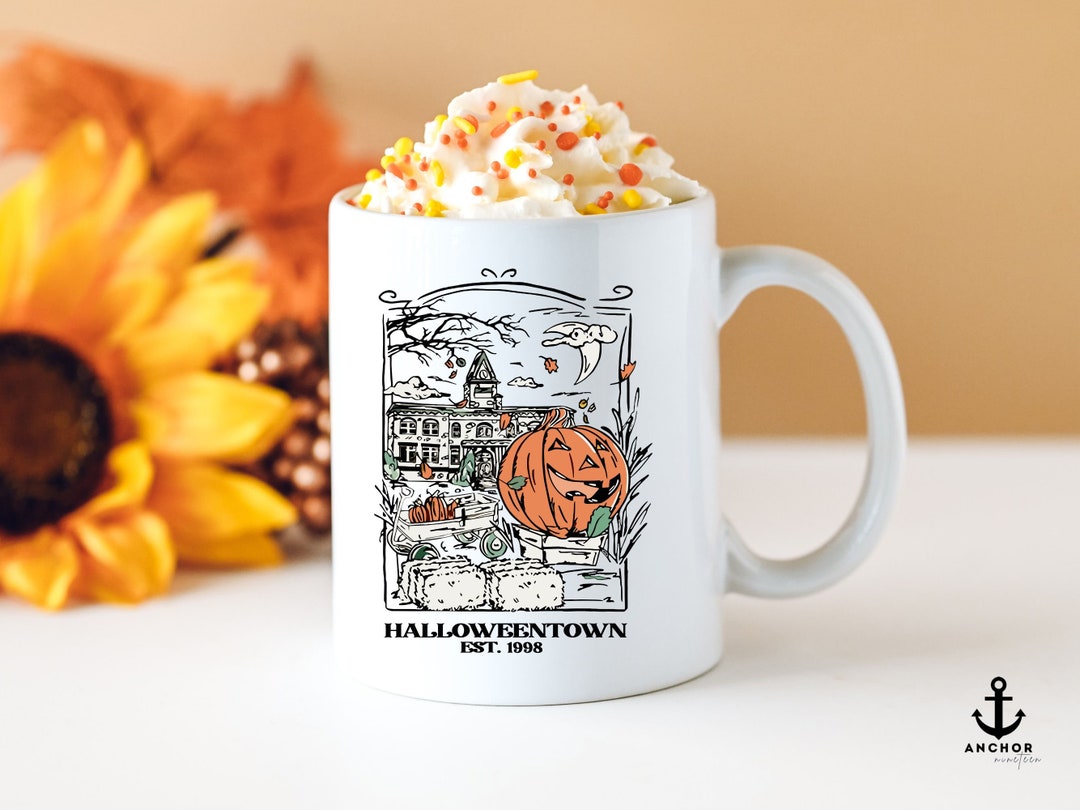 Halloweentown Magic, 11 Oz White Coffee Mug, Spooky, Vintage ...