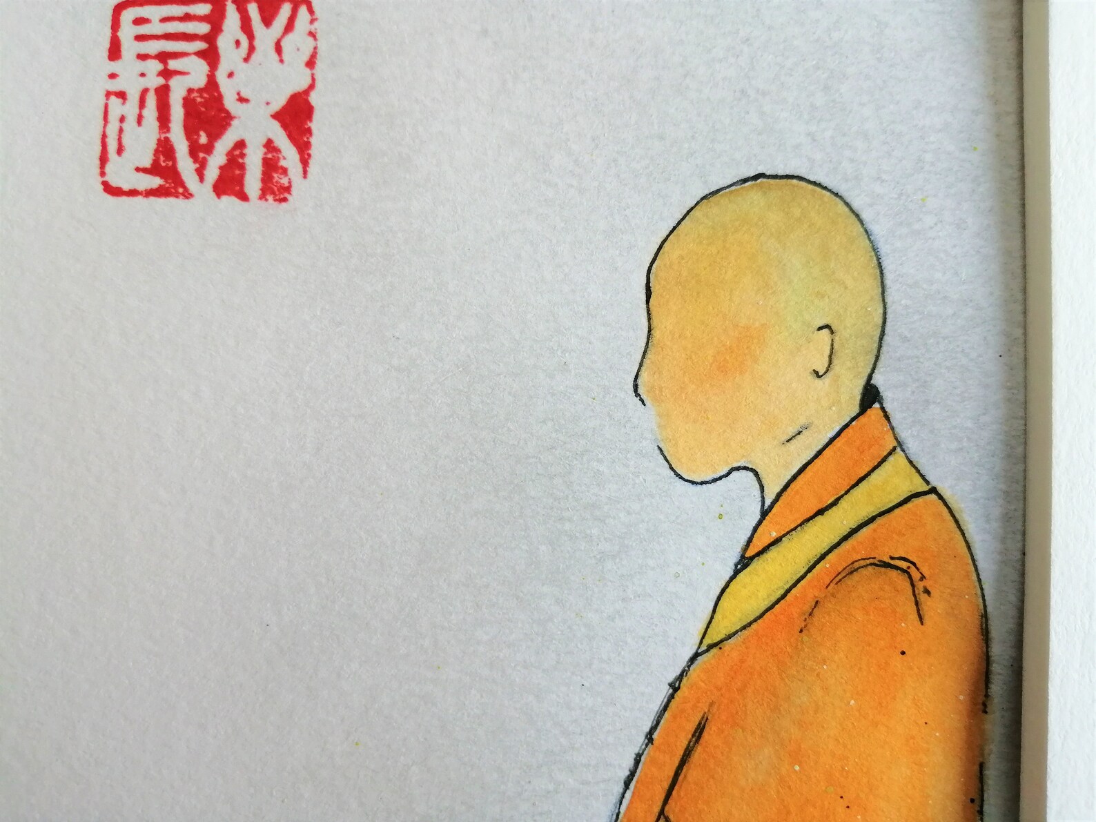 Zen Buddhist Monk Painting Monk Art Altar Art Zen Painting - Etsy