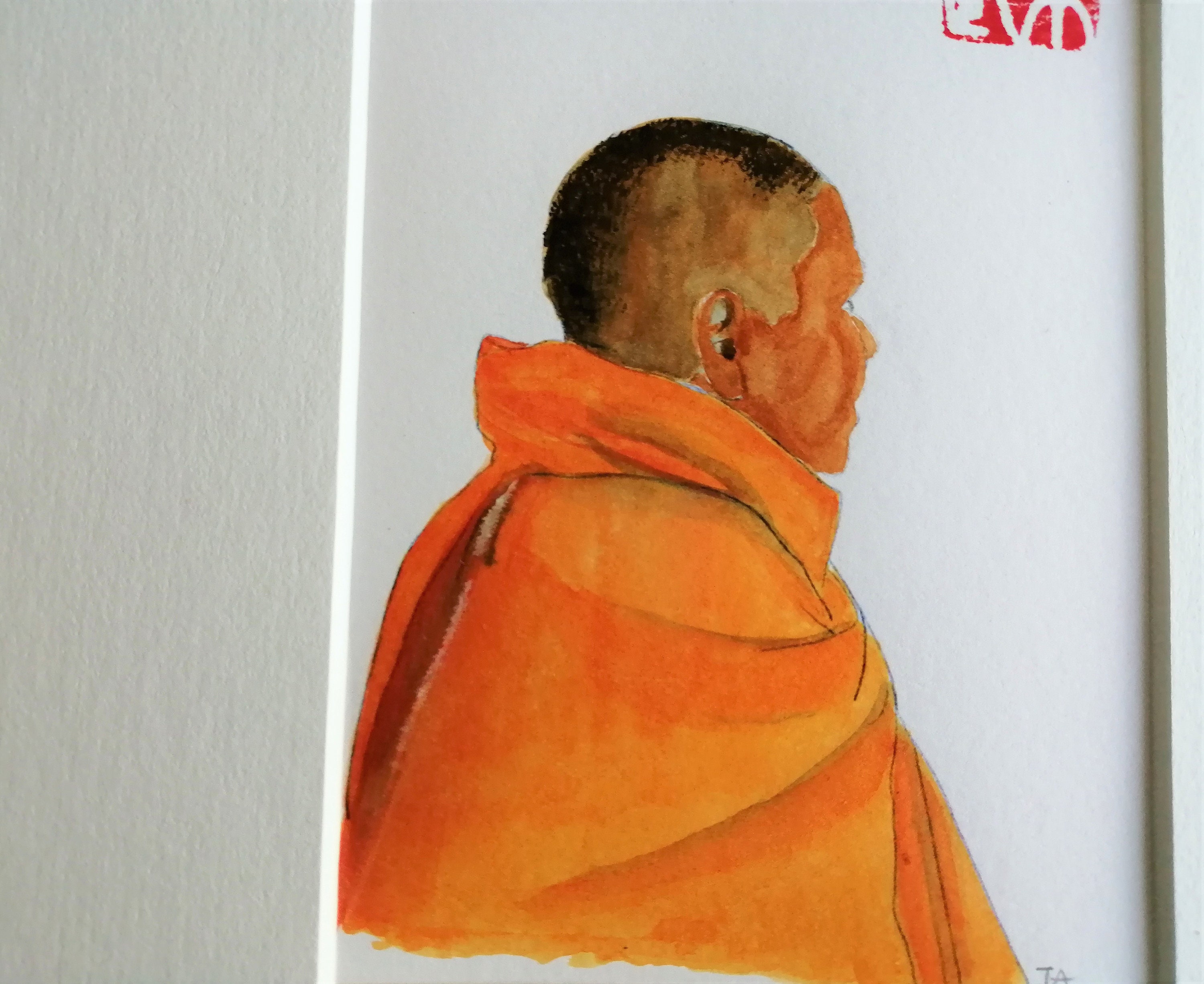 Mindfulness Art Zen Buddhist Monk Painting Monk Art Zen | Etsy