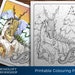 Winter Solstice Dragon Coloring Page | Intermediate Level Coloring ...