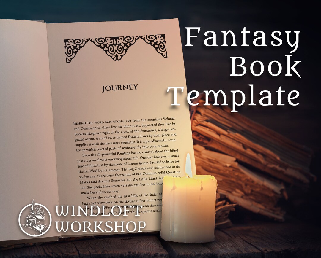 Epic Fantasy Book Template Indesign CC 2015 or Higher With Support for ...