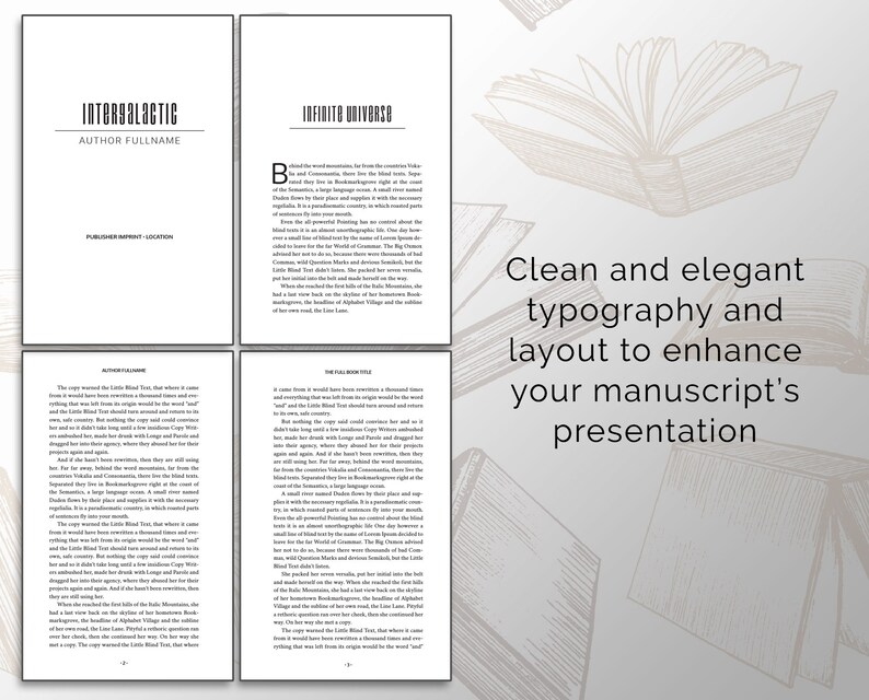 Sci-fi Book Design Template Indesign CC 2015 or Higher Mac or PC for ...