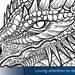 Spiny Dragon Coloring Page, Fantasy Creature, Horns and Scales, Dragon ...