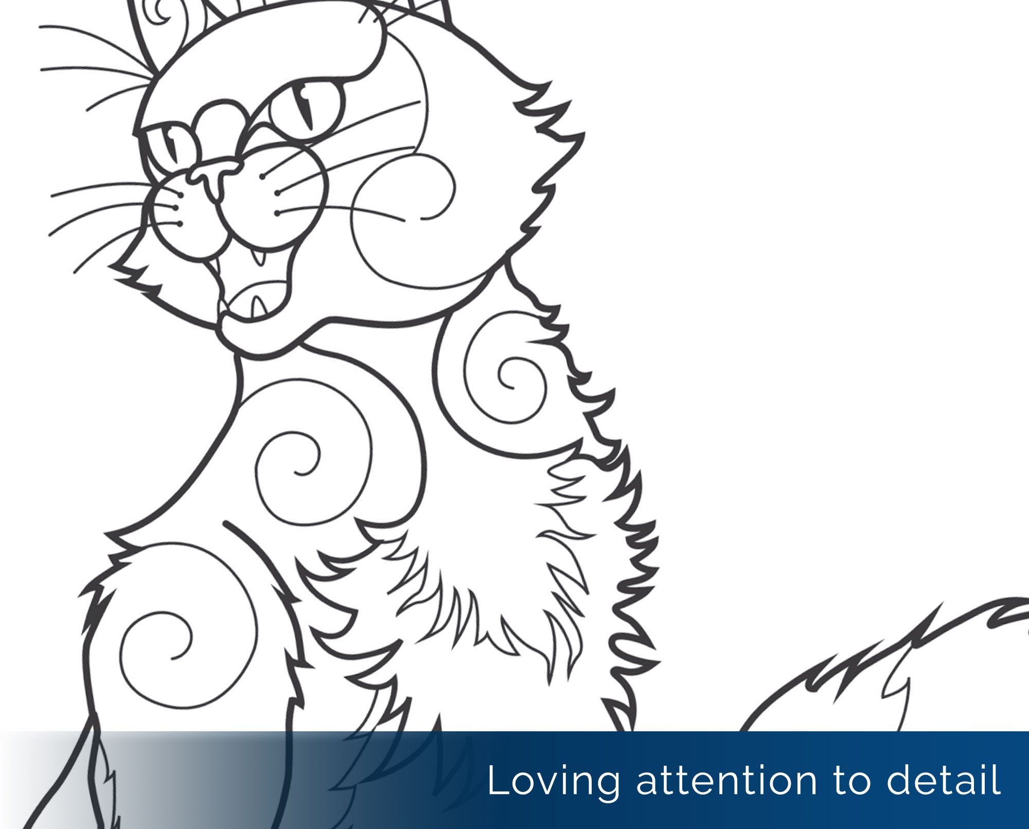 Cait Sith Coloring Page, King of the Faerie Cats, Celtic Myth ...