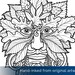 Green Man Coloring Page | Adult Coloring | INSTANT PDF DOWNLOAD - Etsy