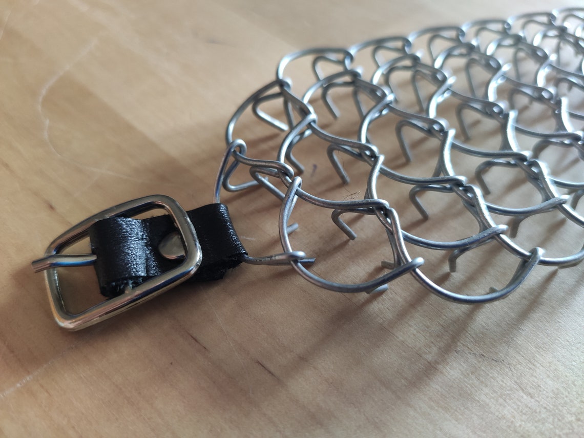 NECK CILICE 5 Row Metal and Leather - Etsy