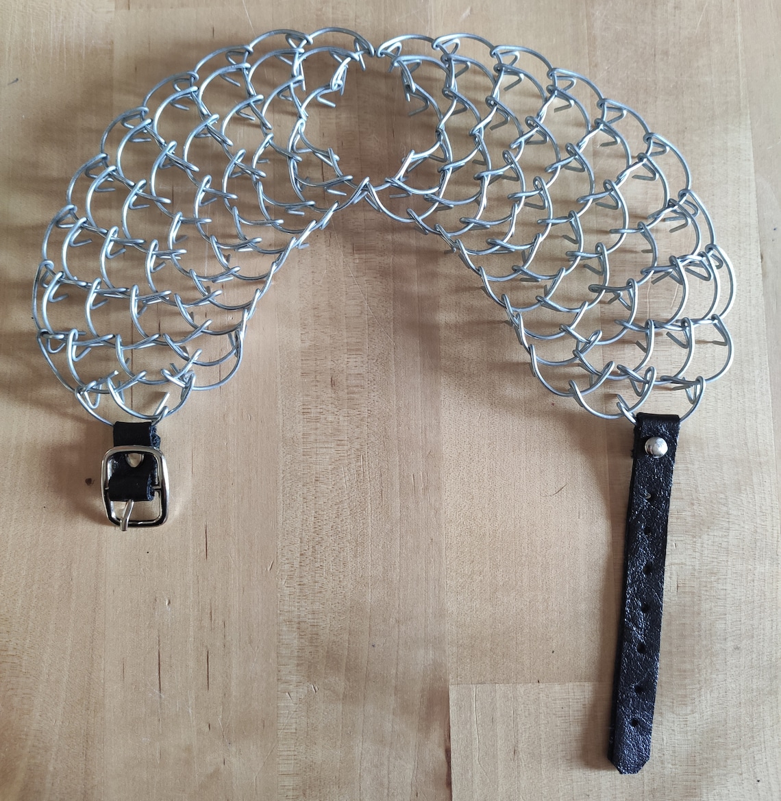 NECK CILICE 5 Row Metal and Leather - Etsy