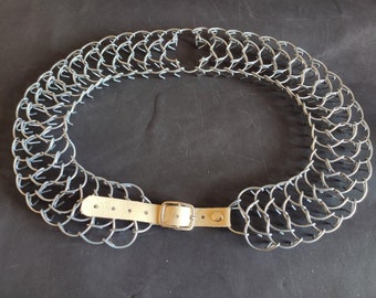 NECK CILICE 5 Row Metal and Leather | Etsy