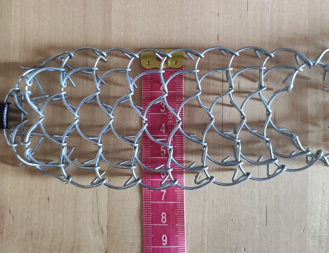 NECK CILICE 5 row metal and leather | Etsy