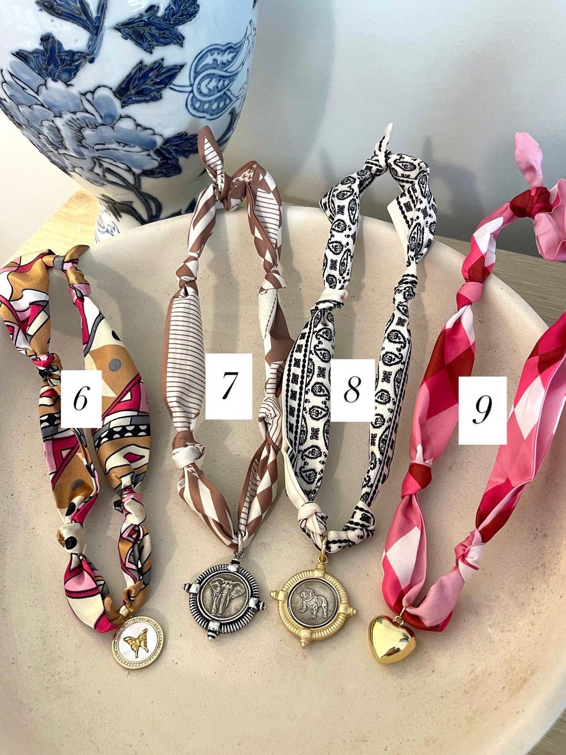 Custom Pendant Scarf Necklace-gift Wrapped/ FREE SHIPPING - Etsy