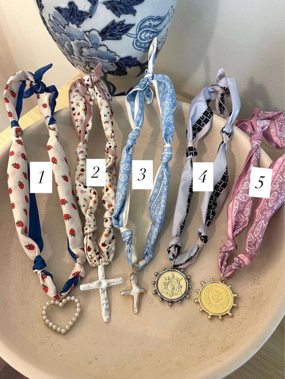 Custom Pendant Scarf Necklace-gift Wrapped/ FREE SHIPPING - Etsy