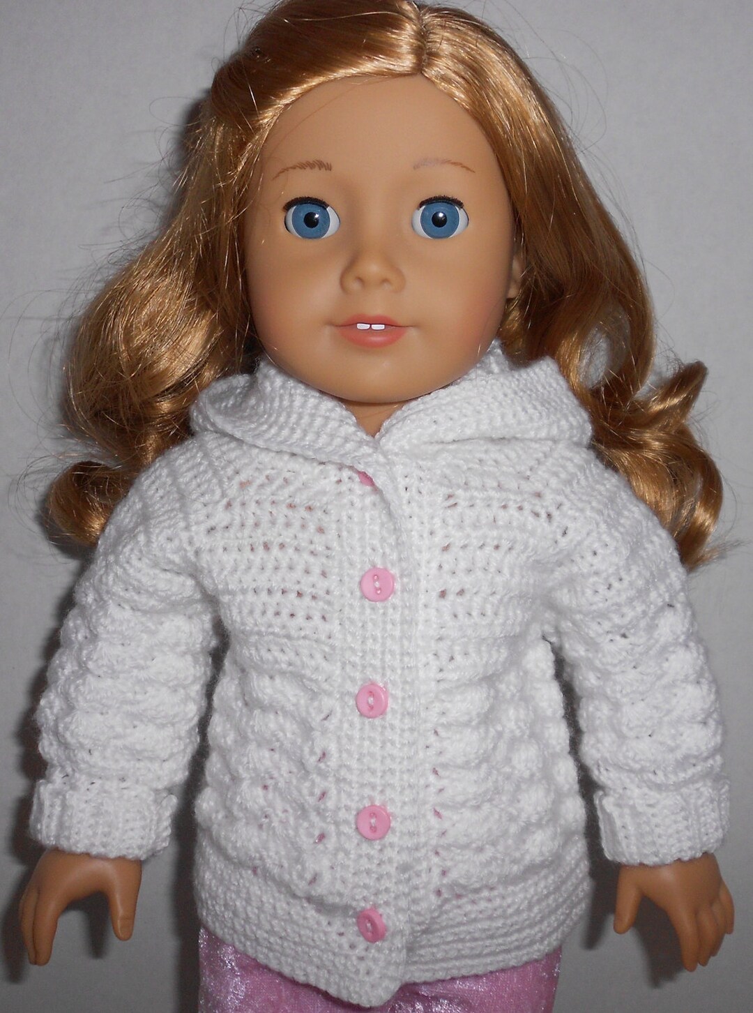 CROCHET PATTERN - PDF - Shell Stitch Hooded Sweater to Fit 18" Dolls - Etsy