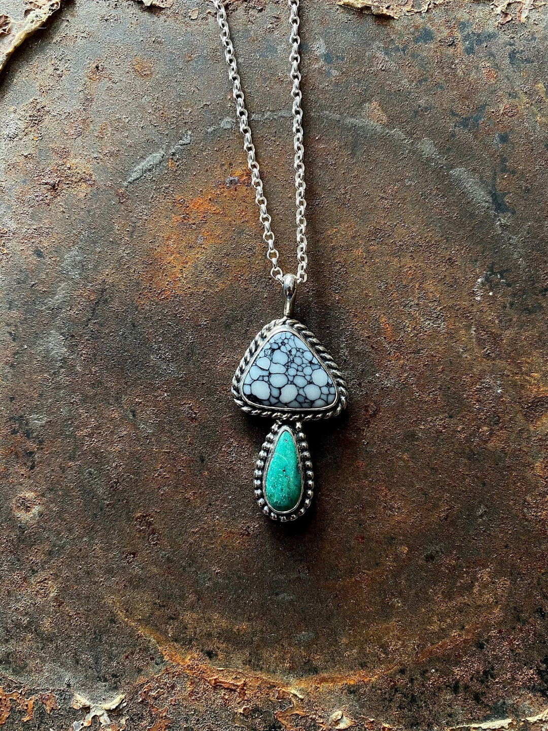 Broken Arrow Variscite MUSHROOM Shroom Sterling Silver Cute ...