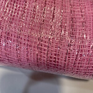 5.5 Inches X 30 Feet~pink Deco Mesh With Metallic Foil~poly Deco Mesh ...