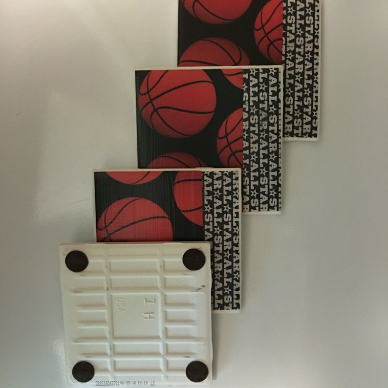 All Star Basketball Ceramic Tile Coasters..Decoupage | Etsy
