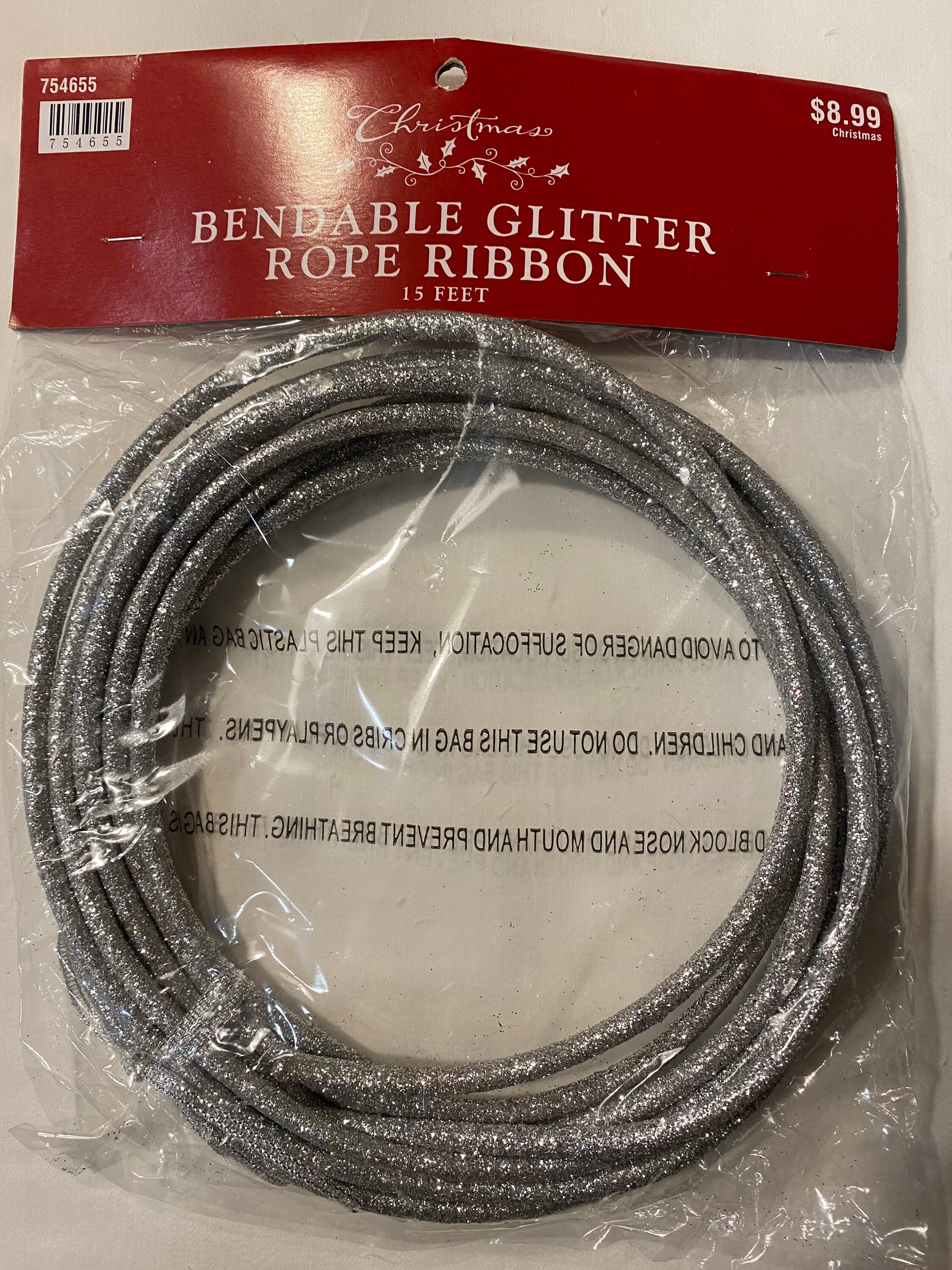 Floral Arranging Bendable/Flexible Glitter Rope Ribbon~15 Feet~DIY ...