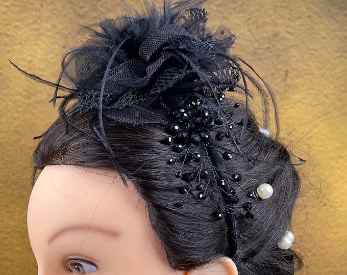 SALE Beautiful in Black Hair Crown - Etsy