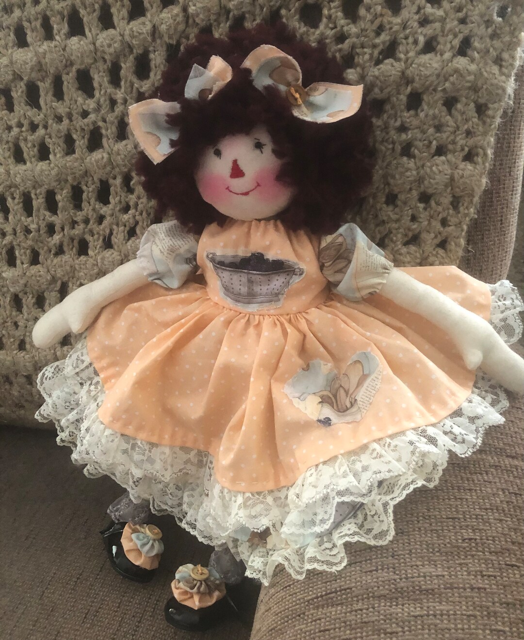 Primitive Raggedy Annie Love to Cook Doll - Etsy