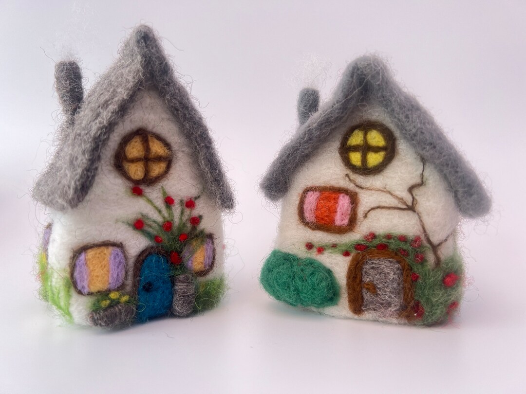 Needle Felted Little Houses Video Tutorial - Etsy
