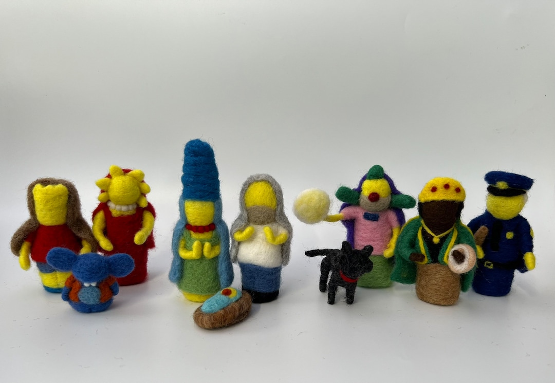 The Simpsons Inspired Waldolf Style Nativity Scene - Etsy