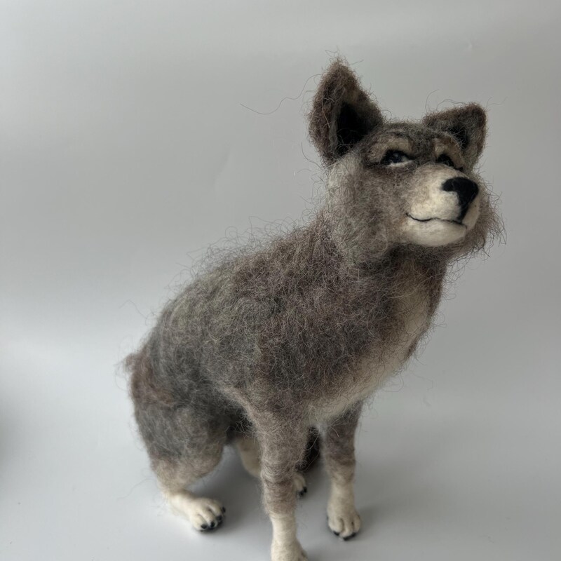 Needle Felted Wolf - Etsy