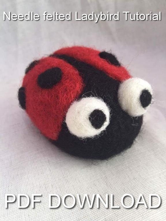 Needle Felted Ladybird Tutorial PDF Download - Etsy