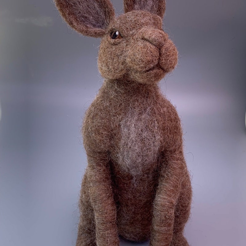 Felted Hare - Etsy