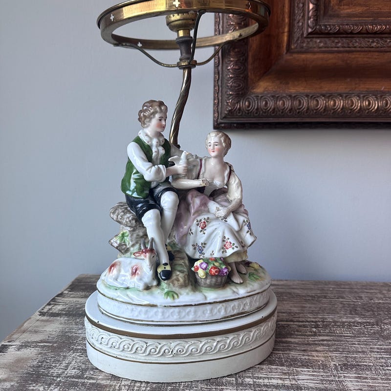 Dresden Figural Lamp - Etsy