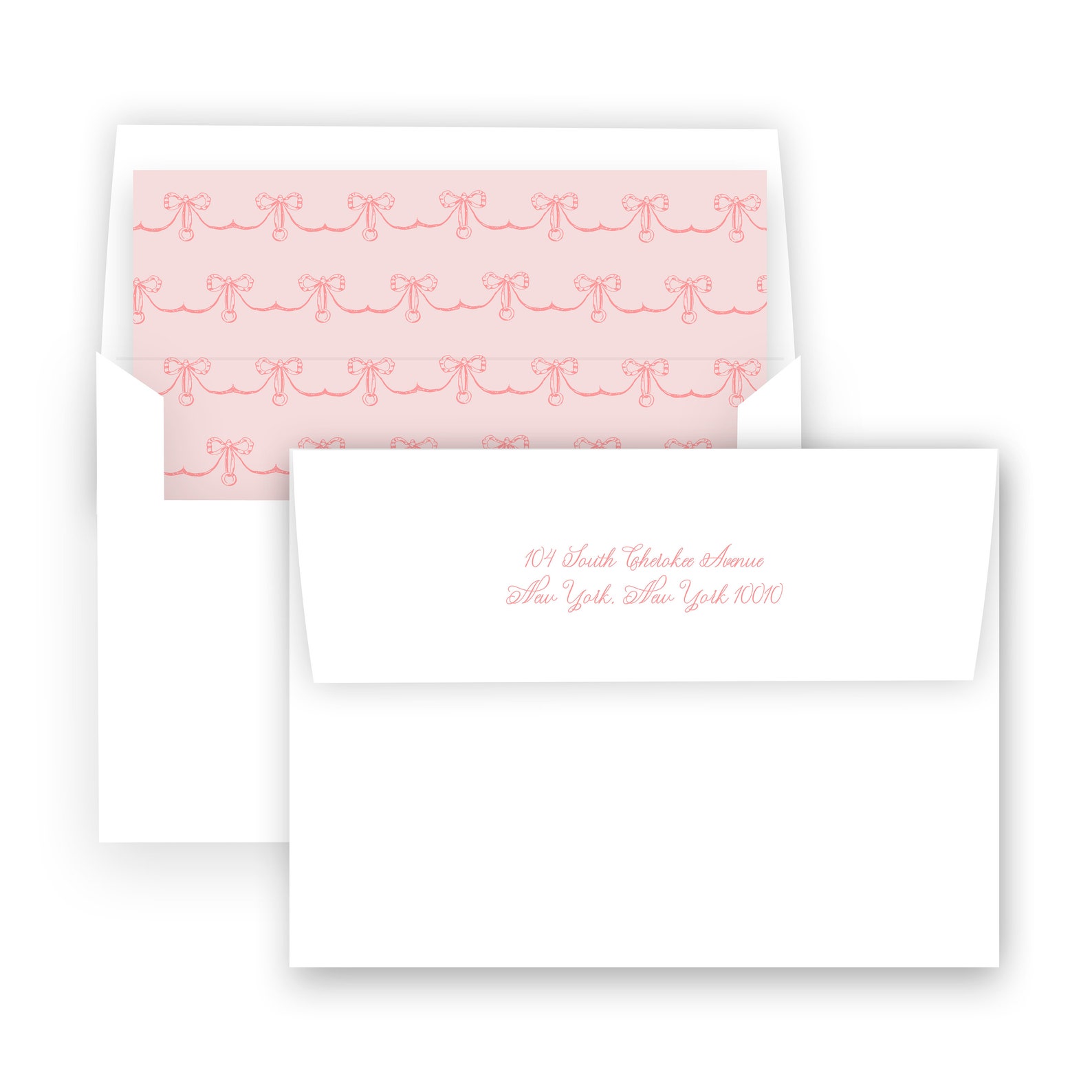 Birthday Invitation - Pink Vintage Ribbon Bow- by Kate Chambers Designs ...