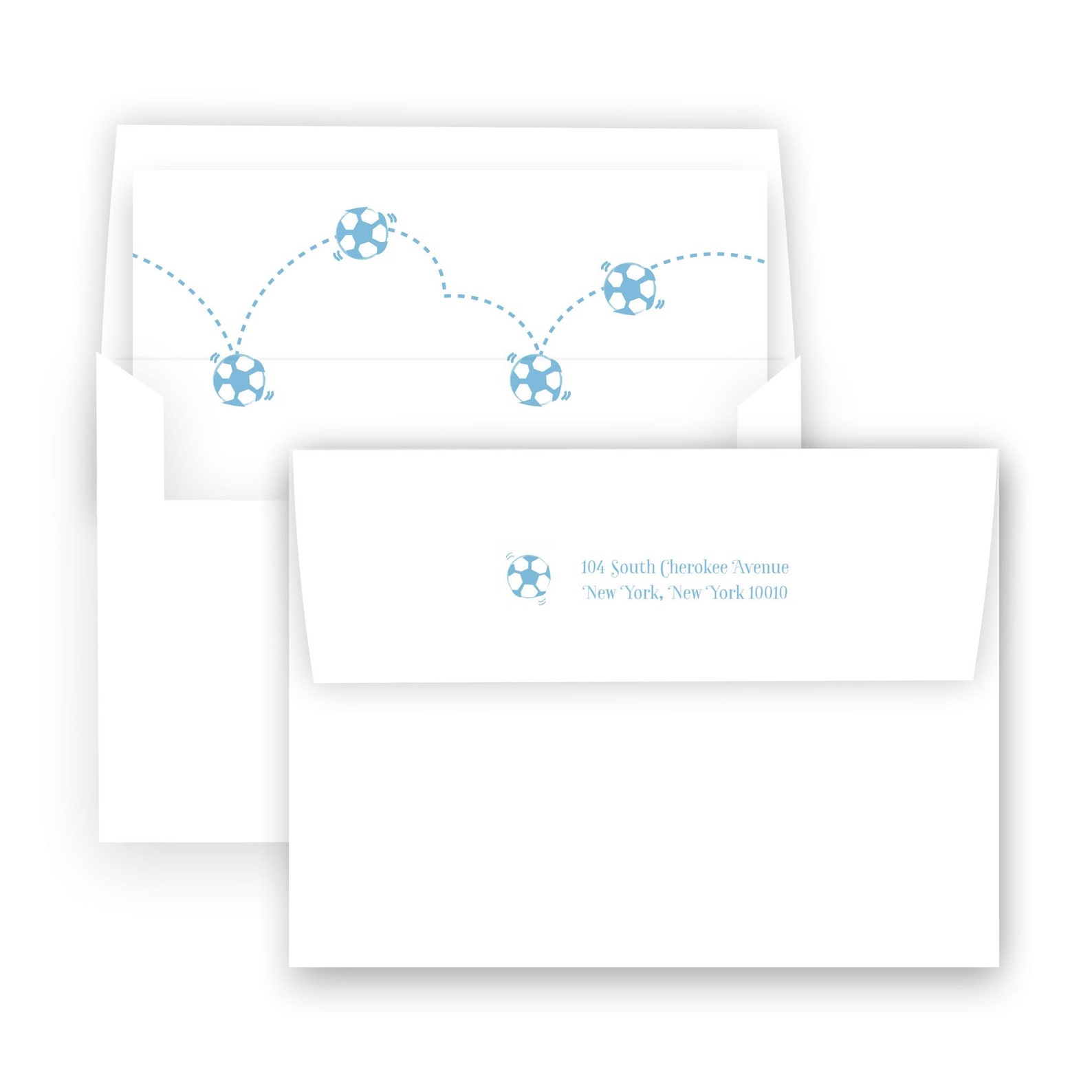 Birthday Invitation - Simple Blue Red Gingham Soccer Ball - by Kate ...