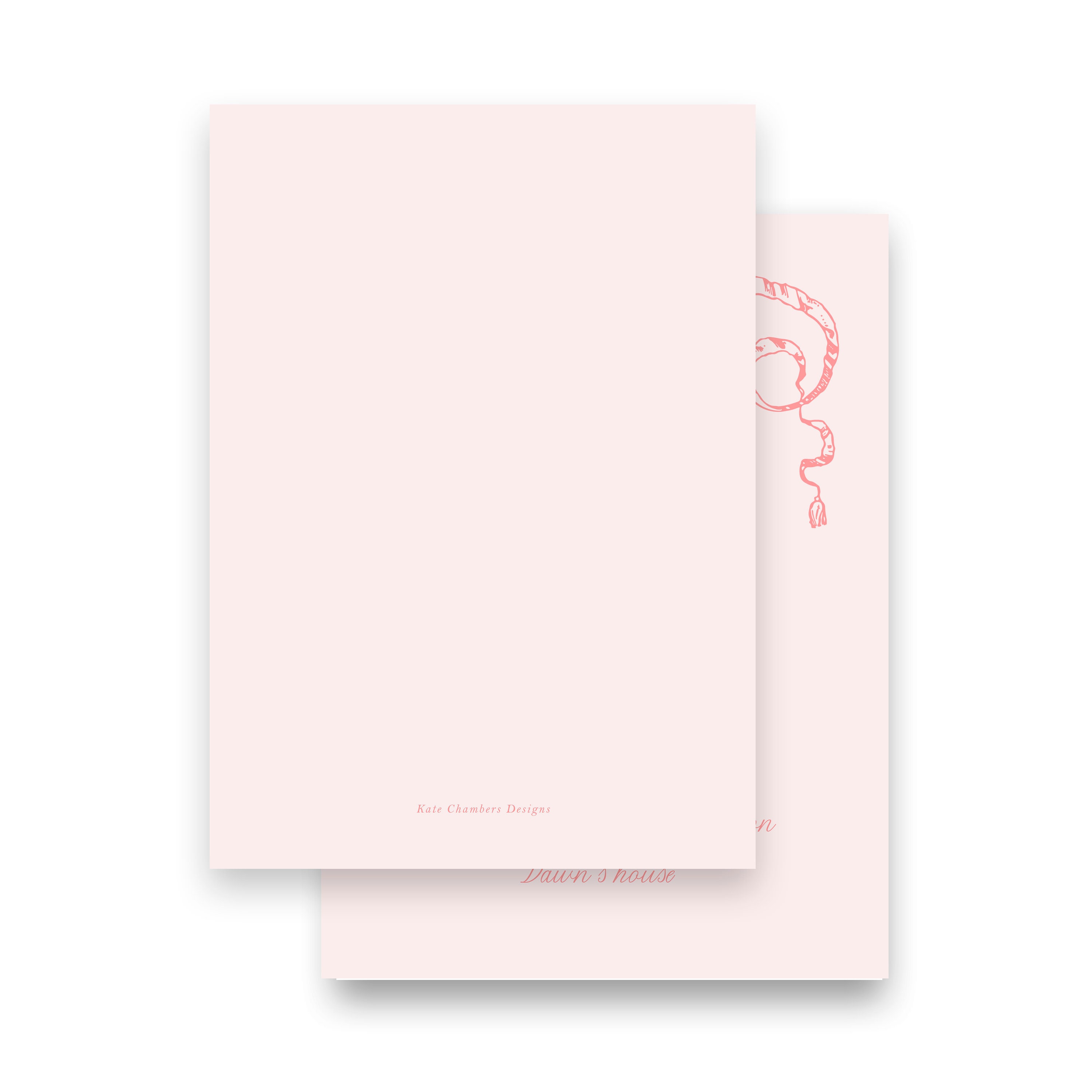 Birthday Invitation - Pink Vintage Ribbon Bow- by Kate Chambers Designs ...