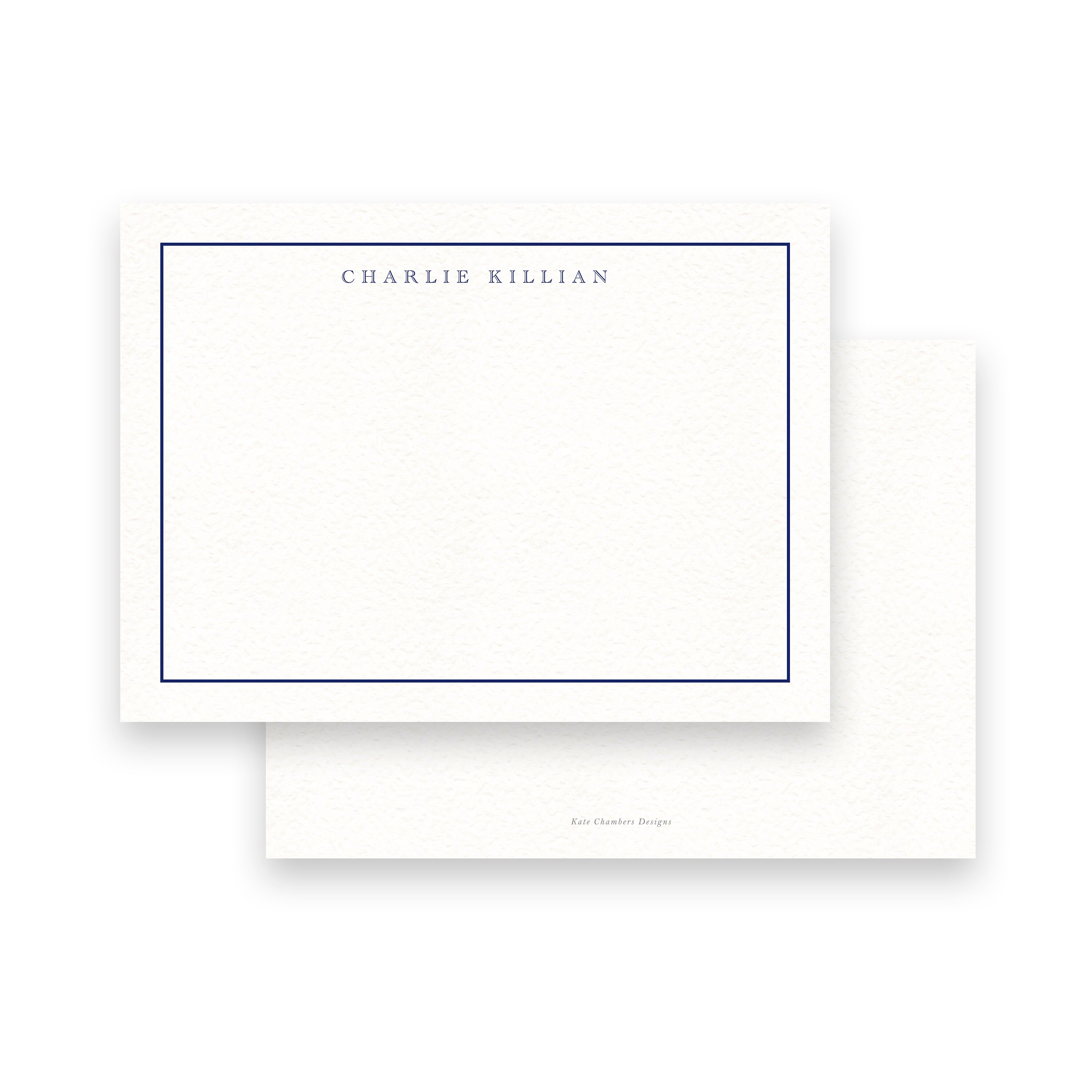 Men's Classic Traditional Simple Flat Note Cards Stationery by Kate ...