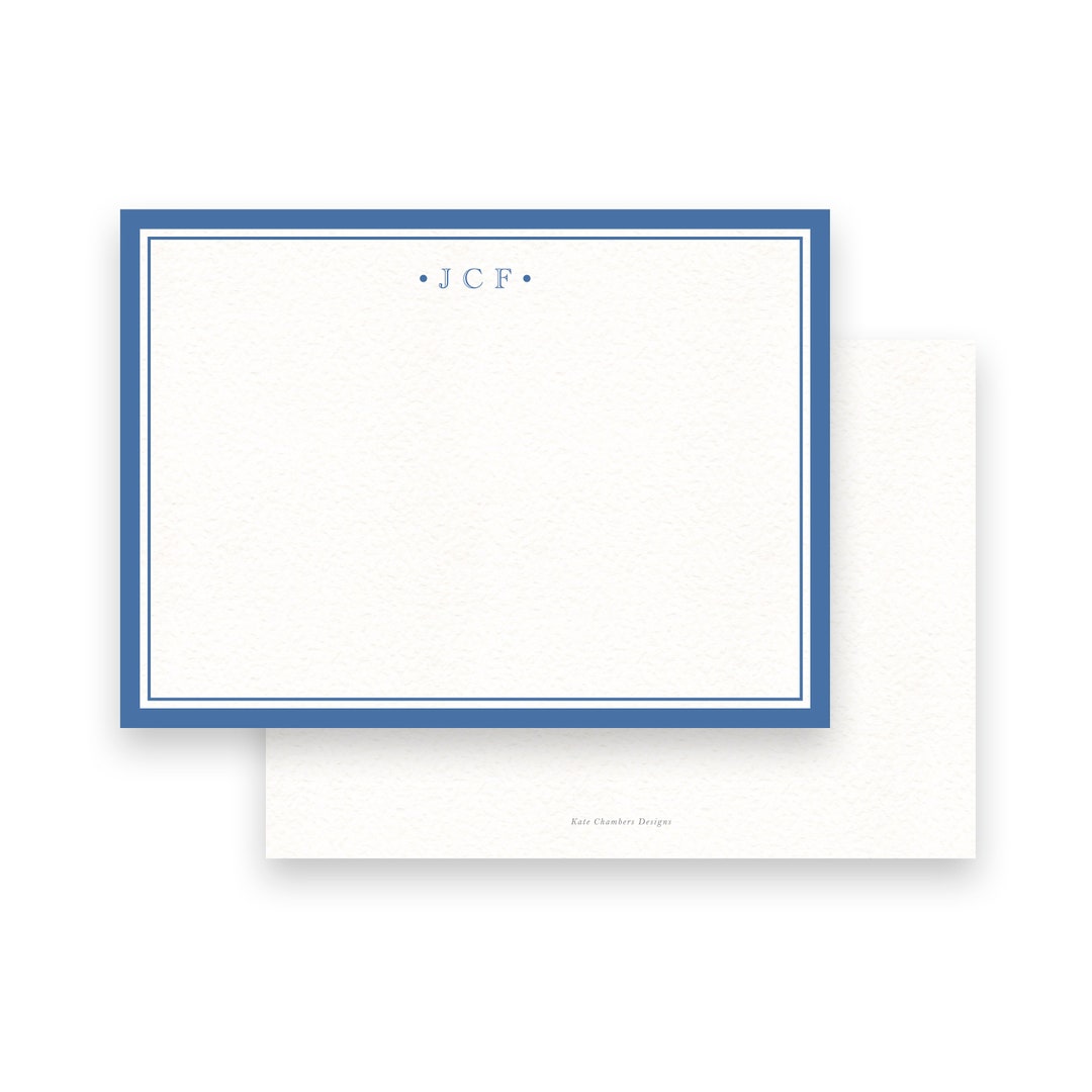 Men's Classic Traditional Simple Flat Note Cards Stationery by Kate ...