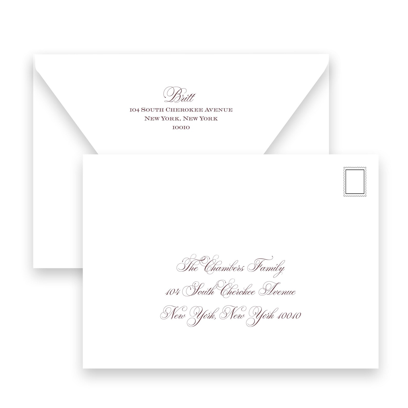 Christmas Holiday Photo Card - Cranberry Maroon Mint Wavy Double Border ...
