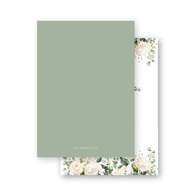 Watercolor White Green Floral Garden Bridesmaid Luncheon/ Bridal Shower ...