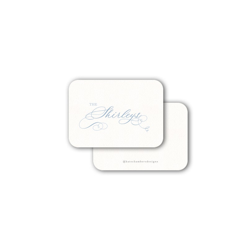 Simple Family Calling Card Enclosure Gift Tag - Etsy