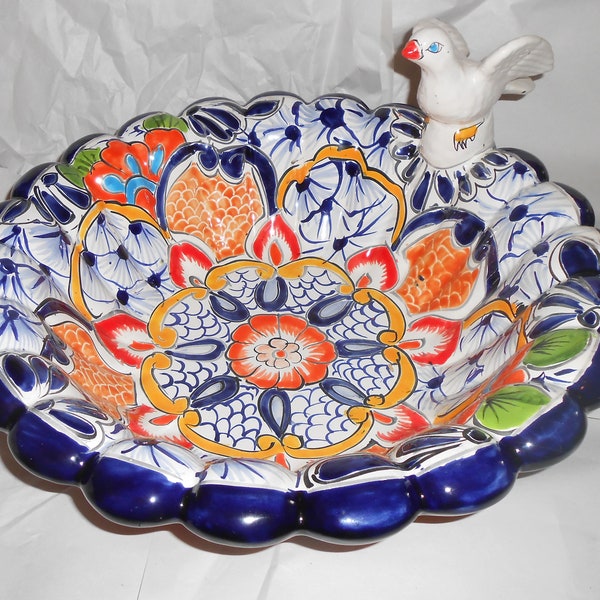 Talavera Bird Bath - Etsy
