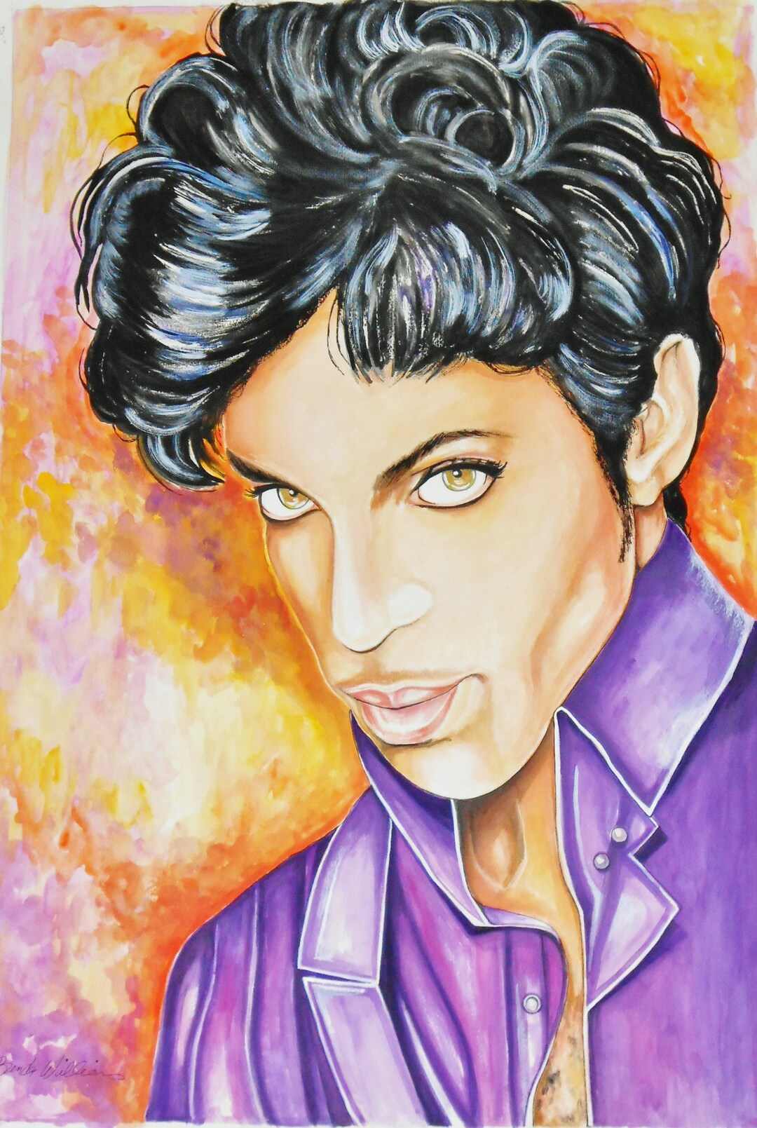 Sweet Sexy Thing Prince Original Large Watercolor Mural Sized Painting ...