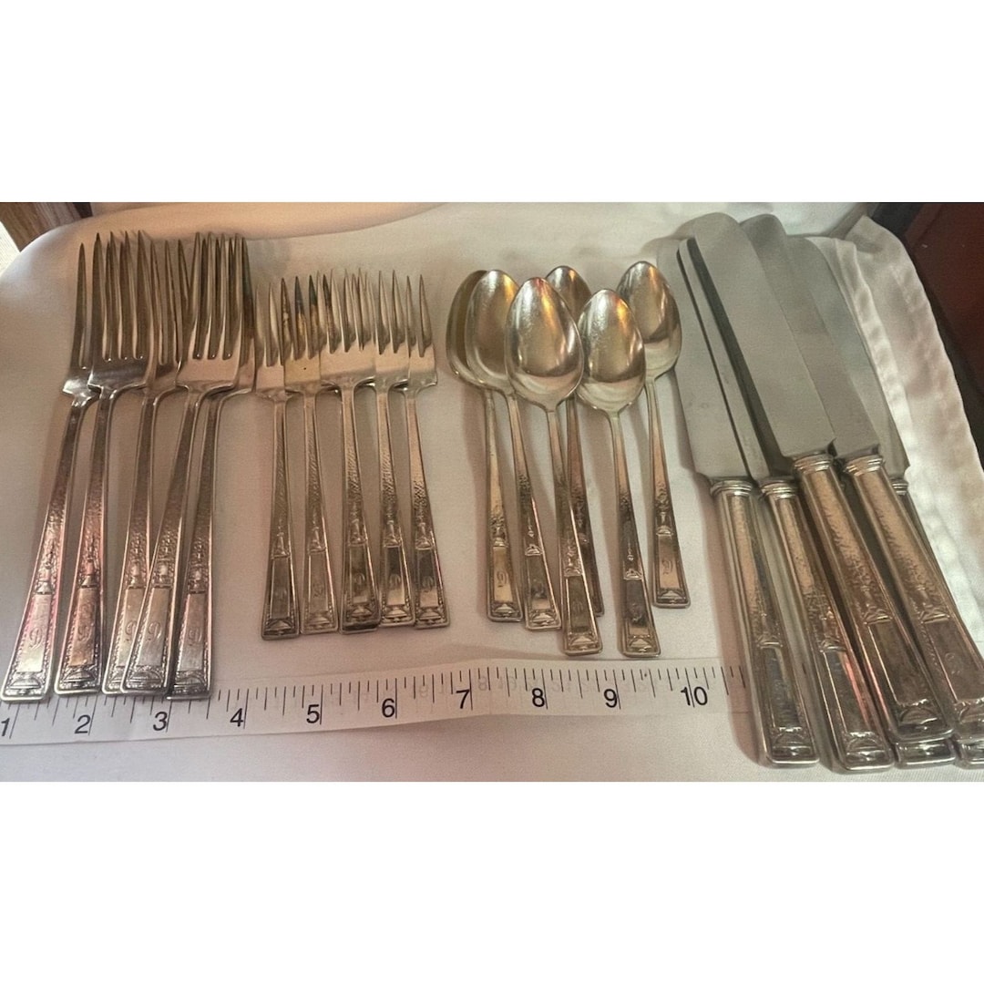 Vtg Antique 1835 R Wallace Monogrammed Flatware ‘G’ Buckingham Pattern ...